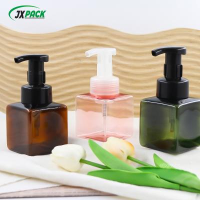 Cina 15oz bottiglia di pompa di schiuma quadrata Eco-friendly bottiglia di detergente per il viso in schiuma per la cura personale cosmetica in vendita