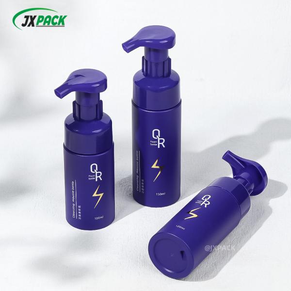 Quality Gold Nozzle Plastic Foam Pump Bottle Round Shape 100ml 5oz Shampoo Pump Bottles for sale