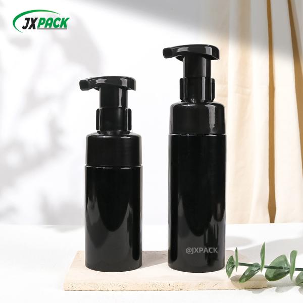 Quality Gold Nozzle Plastic Foam Pump Bottle Round Shape 100ml 5oz Shampoo Pump Bottles for sale