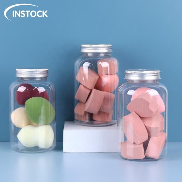 Quality Eco Friendly 500ml Empty Food Plastic Jar With Aluminum Lid And PET Cap for sale