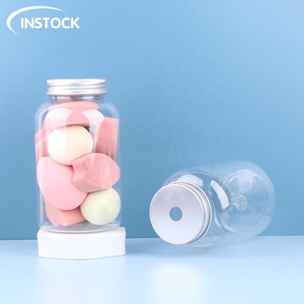 Quality Eco Friendly 500ml Empty Food Plastic Jar With Aluminum Lid And PET Cap for sale