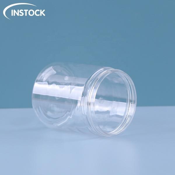 Quality 4oz 8oz PET Round Plastic Bottle For Food Storage And Cosmetic Cream for sale