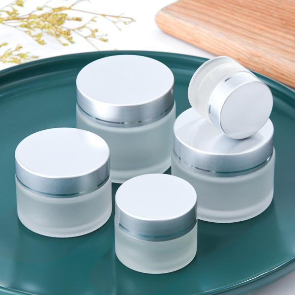 Quality 120ml Clear Glass Cosmetic Bottle UV Electroplating For Skincare Packaging for sale