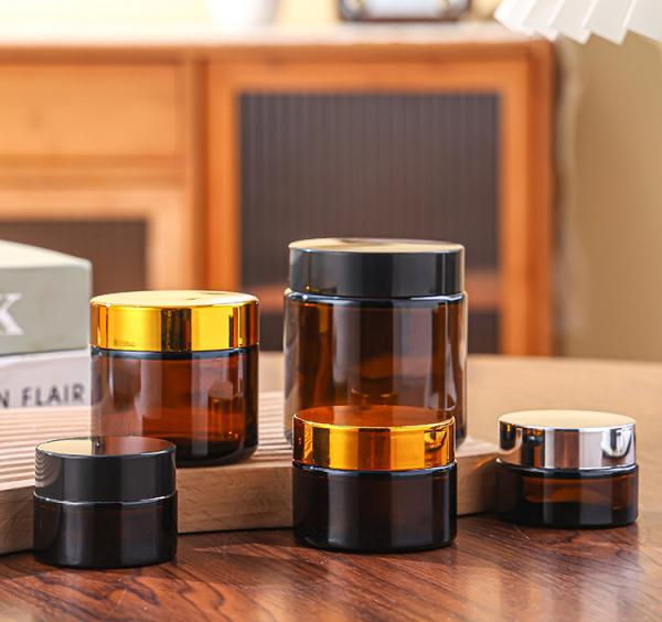 Quality UV Electroplating Glass Cosmetic Bottle Leak Proof Skincare Packaging Bottles for sale
