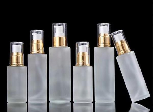 Quality Transparent 120ml Spray Glass Bottle Cosmetic Packaging Leak Proof for sale