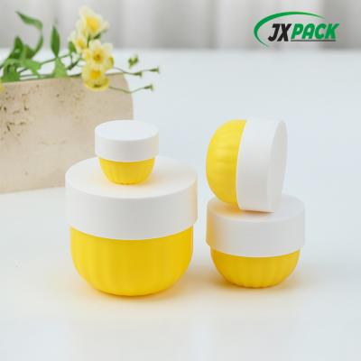 China JXAPCK round, refillable thickened plastic cosmetic cream jar container, plastic cosmetic jar with lid for sale