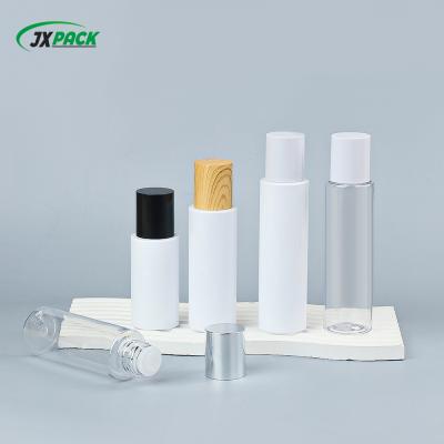China 60 ml PET plastic cosmetische fles met houten dop Te koop