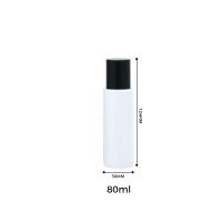 China Custom PET Plastic Cosmetic Bottle 80ml with Screw Cap for sale