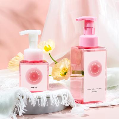 China Square Colored Plastic Foam Pump Bottle with Press-On Foaming Pump Head for Dense Foam Dispensing for sale