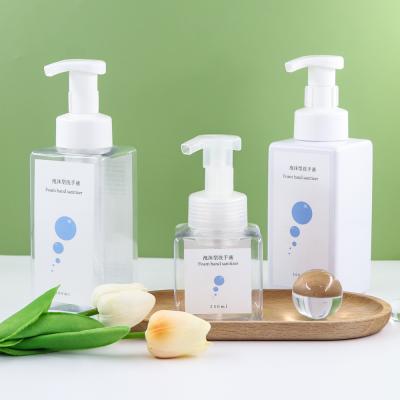 China Square Design Food-Grade PET Foam Pump Bottle with Press-On Foaming Pump Head for Hygienic Dispensing for sale