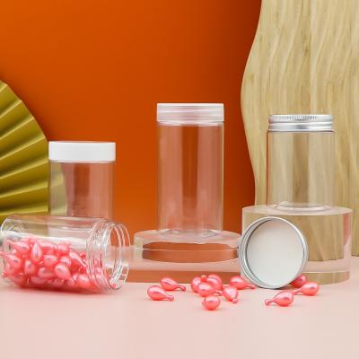 Transparent PET Cosmetic Cream Jar with Wide Mouth and Screw Cap for ...