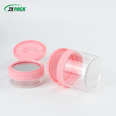 China Customizable Lightweight PET Flip Lid Cosmetic Jar for Makeup Remover and Cleansing Products for sale
