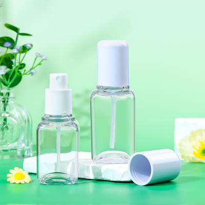 PETG Transparent Thick-Wall Square Bottle with White Lotion Pump and ...