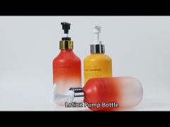 Gradient Frosted PET Plastic Lotion Bottle with Customizable 250ml or 300ml Capacity for Personal Skin Care