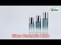 custom glass cosmetic bottle with leak-proof screw cap