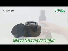customizable frosted glass cosmetic bottle for creams & lotions