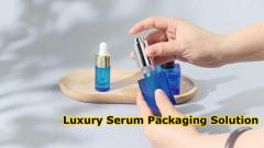 Premium Blue Glass Serum Dropper Bottles