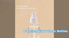 Glass Toner Bottle | Clear Cosmetic Glass Bottle for Skincare Packaging