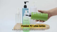 PET Lotion Bottle Pump Custom Cosmetic Packaging