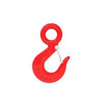 China G80 Eye Hook with Latch 1.12T to 31.5T Forged Alloy Steel Lifting Hook for sale