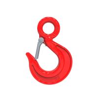 China Italian Type Eye Sling Hook with Flat G80 Alloy Steel 0.8T to 7.5T Working Load Limit for sale
