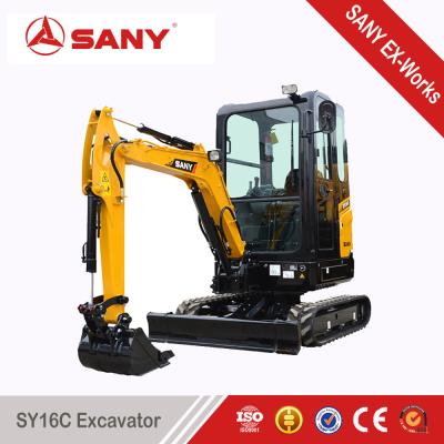 China SANY SY16C 1.6 tons Super Energy Saving Fuel Sany Excavator Digger Machine for Popular for sale