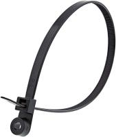 China 10 inch Screw Hole Zip Ties Mountable Head Nylon Black Plastic Wire Wrap for sale