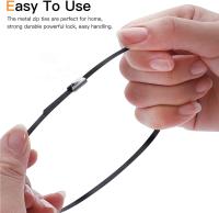 China Polyester Coated Stainless Steel Cable Clamps Flexible Wire Bundle Holder for sale