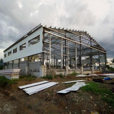 China Steel Structure Workshop Manufacturing High-Quality Steel Components with Rock Wool Insulation for sale