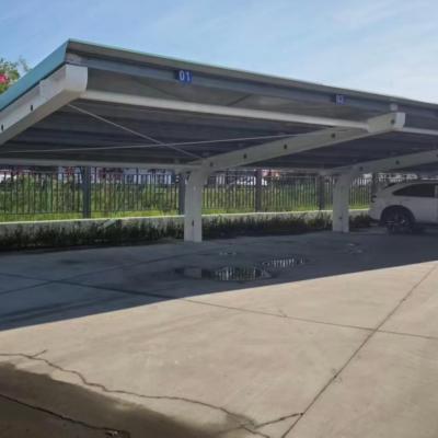 China Prefab Metal Parking Shed with Corrosion Resistant Steel Frame for sale