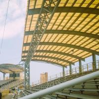 China Eco Friendly Steel Structure Construction Stadium Designed with Durable Long Span System for sale