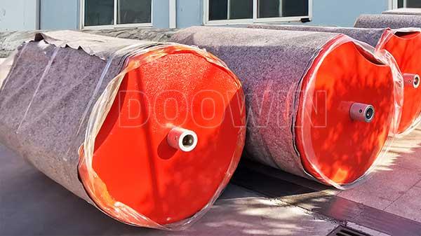 Pipe laying floats in various configurations