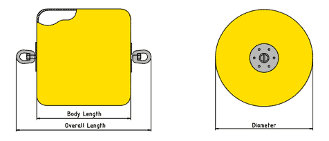 Pick-up Type General Surface Chain Support Foam Buoys specifications diagram