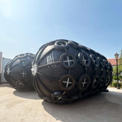 China Hydro Pneumatic Rubber Fenders 1m - 9m With Chain / Tire Net for sale