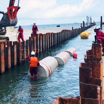 China Customized Pipe Laying Floats Orange Yellow Tie In Pipeline Float for sale