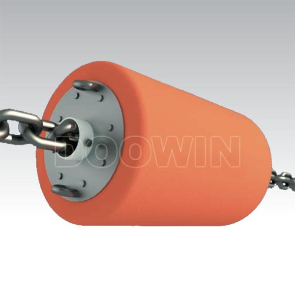 Quality Corrosion Resistant Through Chain Mooring Buoy Cylindrical With Galvanized Swivel Fittings for sale