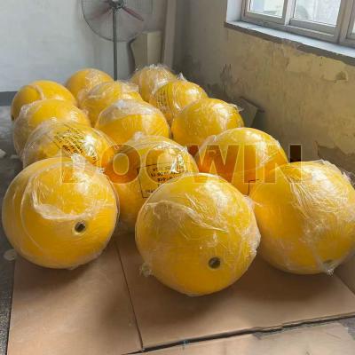 China Spherical Foam Buoy with Polyurethane Elastomer Skin and Self-fendering for 2000m Underwater Applications for sale