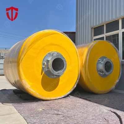 China Abrasion Resistant Polyurethane Covering Chain Support Buoy with 10 Year Lifespan and Closed Cell Foam Core for sale