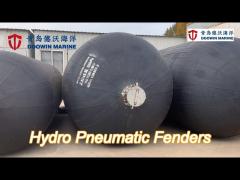 hydro-pneumatic fenders with 65:35 water-to-air ratio for submarine