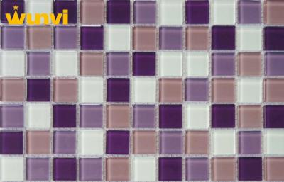 China Acid - Resistant Iridescent Glass Mosaic Tile For Kitchen Backsplash , SGS for sale