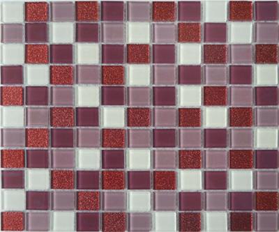 China Eco - Friendly Inside And Outside Wall Purple Glass Mosaic Tile With No Radiation for sale