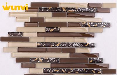 China 8mm Thickness Artistic Strip Mosaic Tile , Supermarket Unique Mosaic Tiles for sale