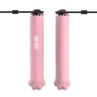 China Everlest Pretty Customizable Pink Handel Steel Wire Jump Rope for sale