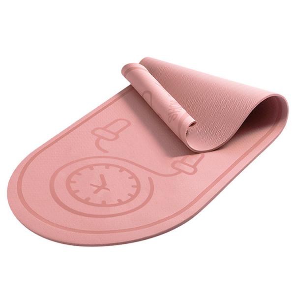 Quality Pink Square TPE Skipping Pad Waterproof Eco Friendly Yoga Jump Rope Mat for sale