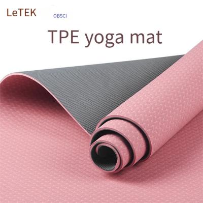 Cina TPE rosa Yoga Mat Per Pilates Eco Friendly 173cm Leggera Matte Esercizio in vendita