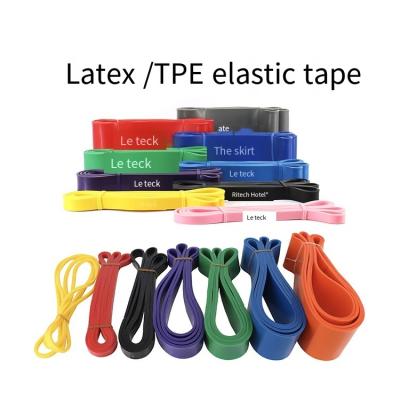 Cina Banda personalizzata Elastic Fitness Strength Training Tension Band con Staples Workout Resistance Bands in vendita