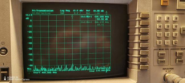 Agilent 8711B RF Network Analyzer control panel