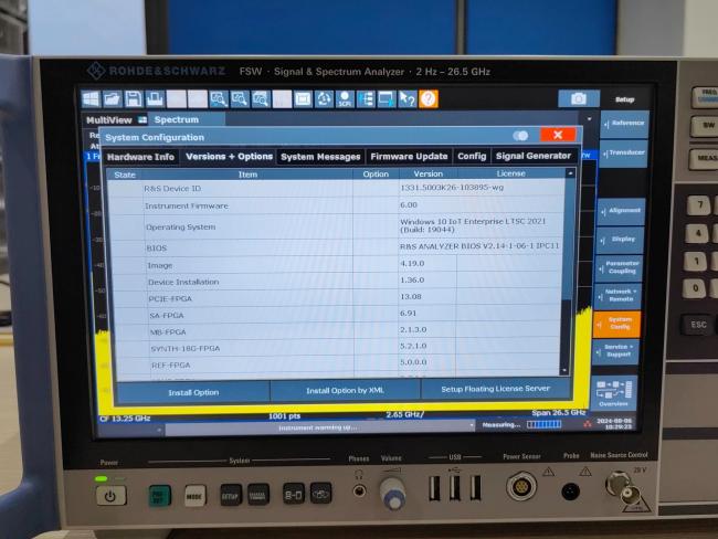 Rohde & Schwarz FSW26 Spectrum Analyzer rear panel