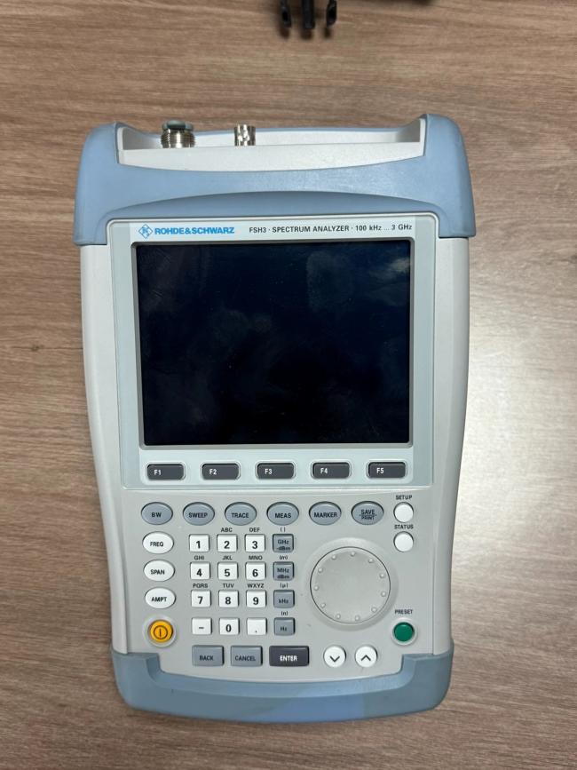 Close-up of interface panel on FSH3 Spectrum Analyzer