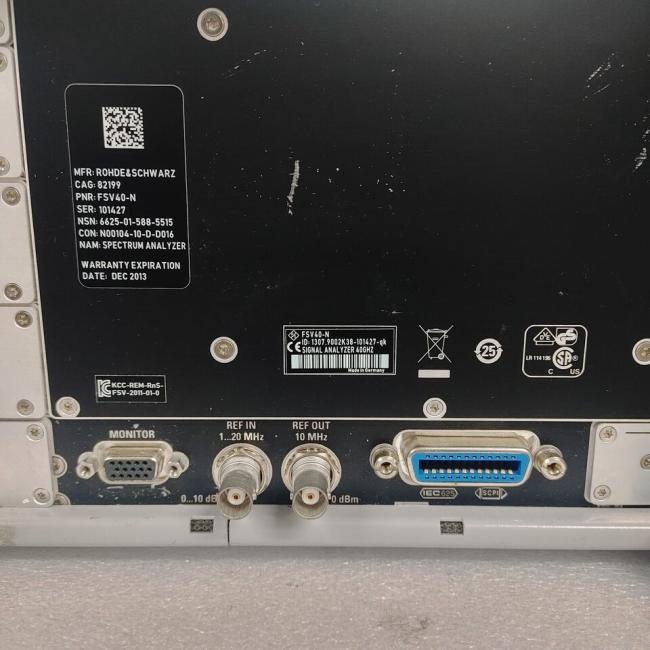 Rohde & Schwarz FSV40 Spectrum Analyzer close-up view